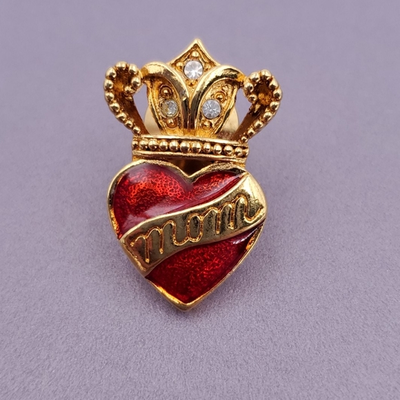 Avon | Jewelry | Avon Mom Heart Crown Pin | Poshmark